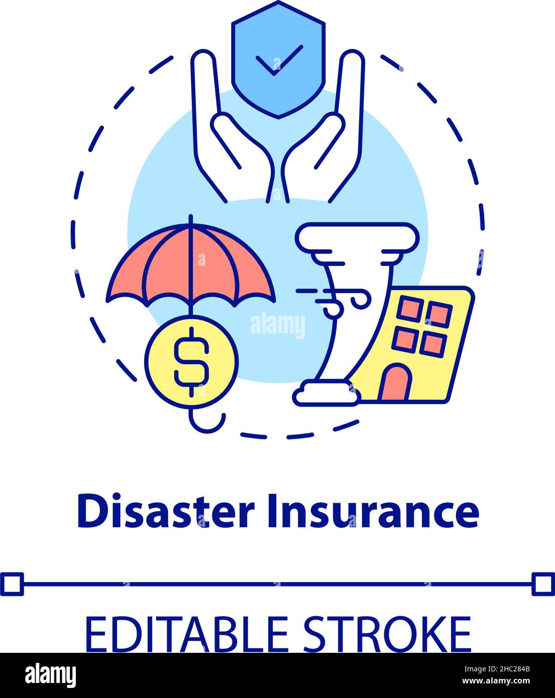Disaster insurance concept icon Stock Vector Image & Art - Alamy