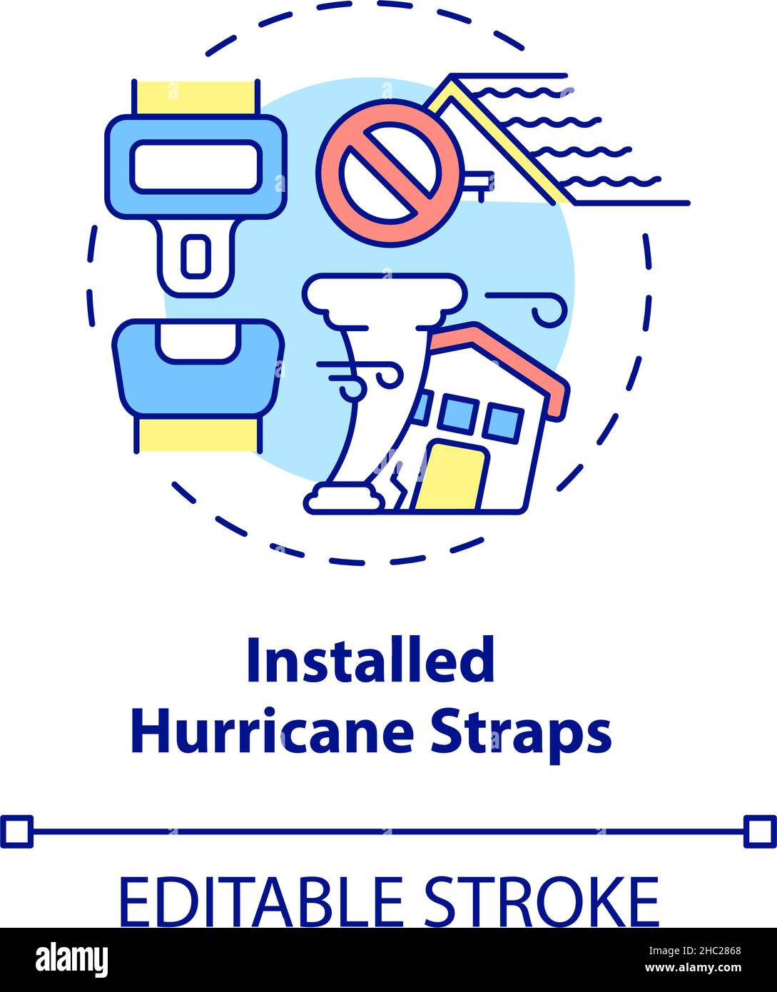 Installed hurricane straps concept icon Stock Vector Image & Art - Alamy