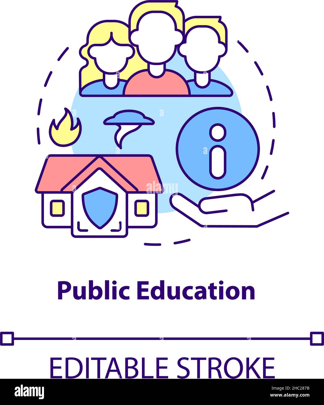 Public education concept icon Stock Vector Image & Art - Alamy