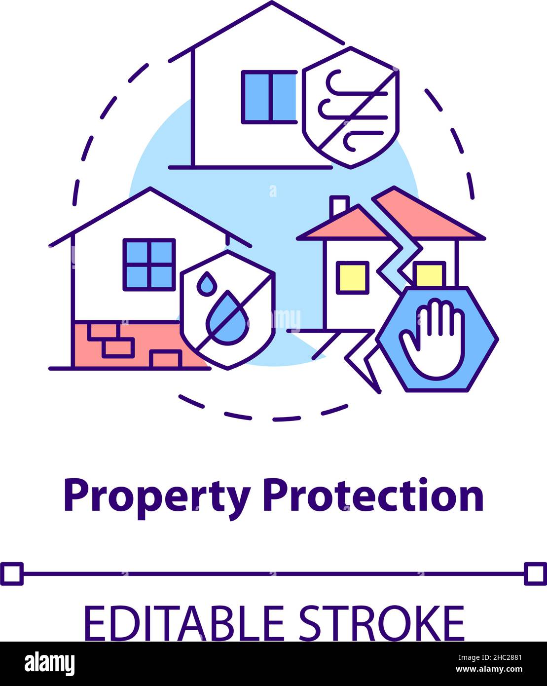 Natural flood protection Stock Vector Images - Alamy