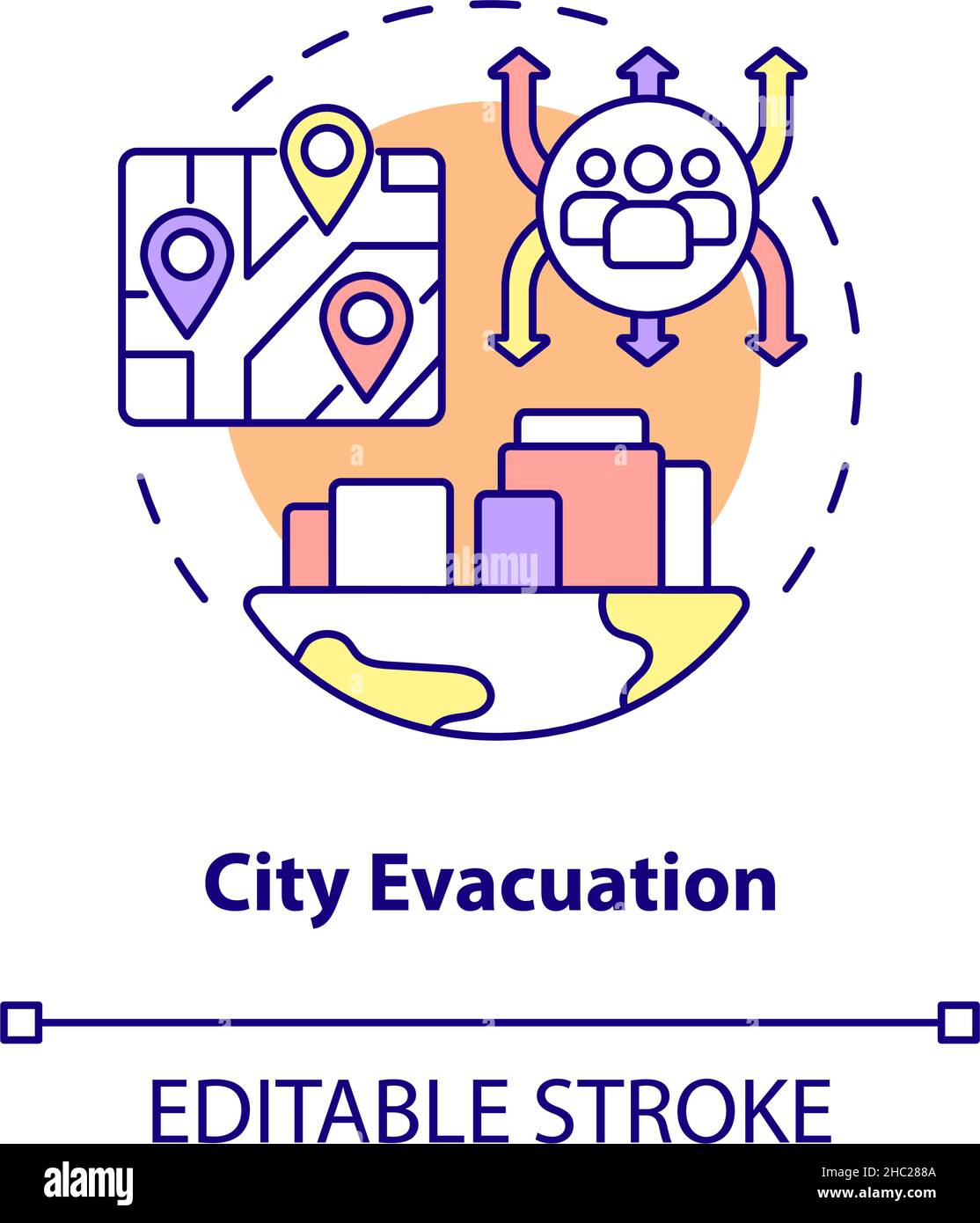 City flood icon outline Stock Vector Images - Alamy