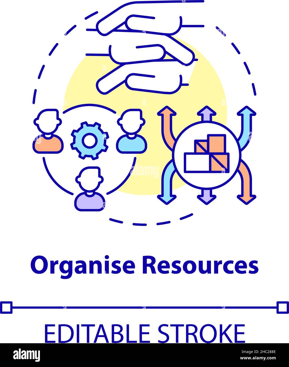 Organise resources concept icon Stock Vector Image & Art - Alamy