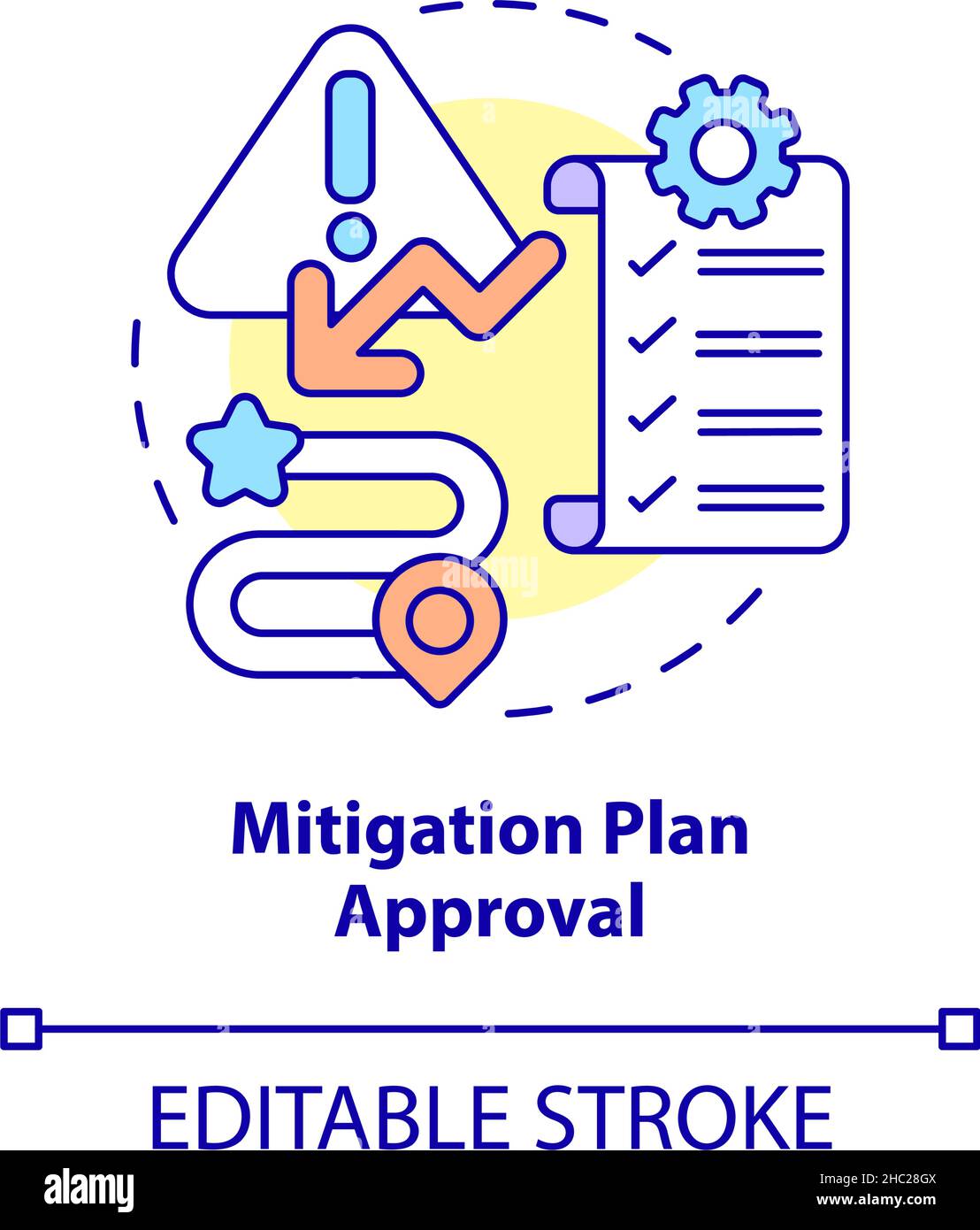 Mitigation plan approval concept icon Stock Vector Image & Art - Alamy