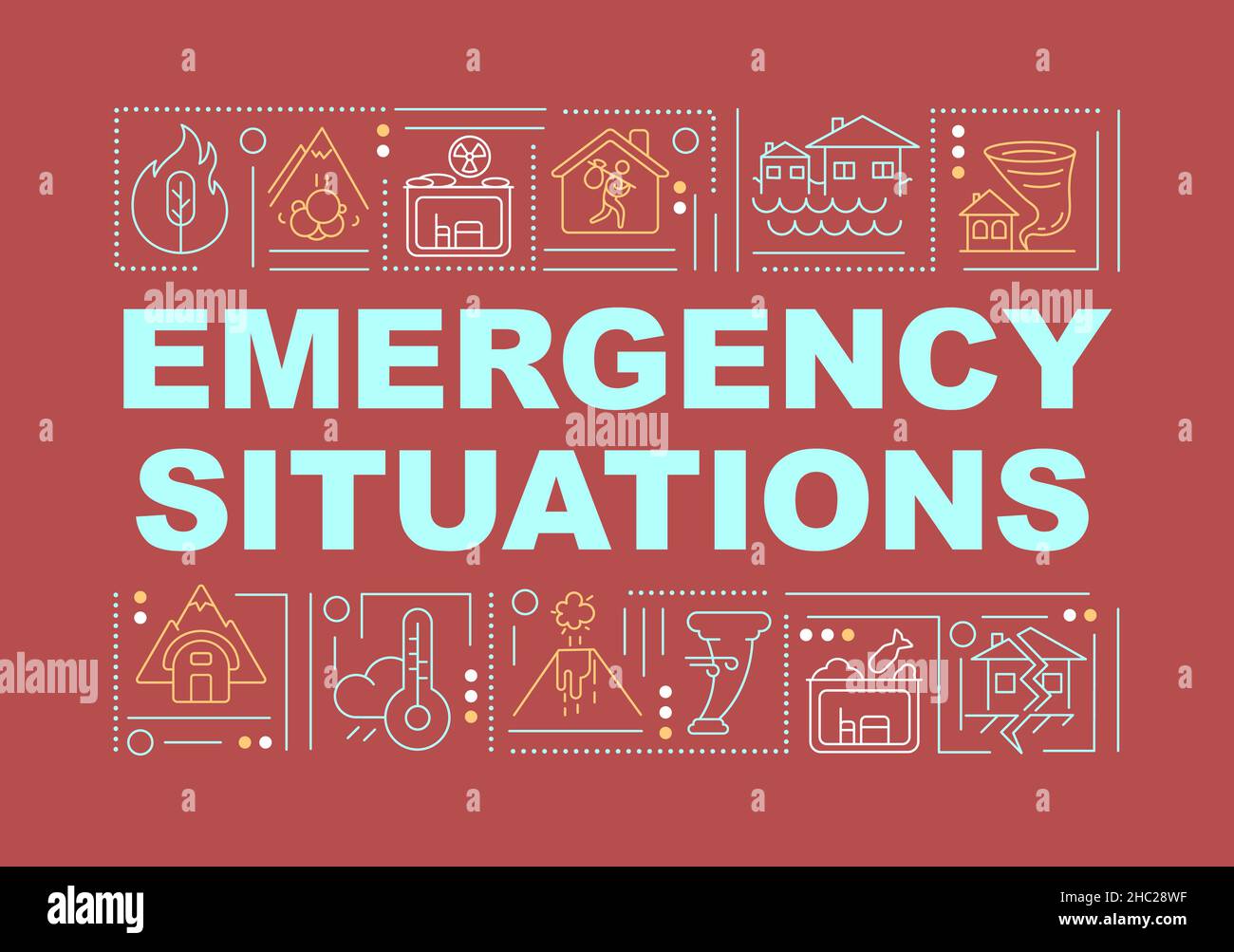 Emergency situations word concepts red banner Stock Vector Image & Art ...