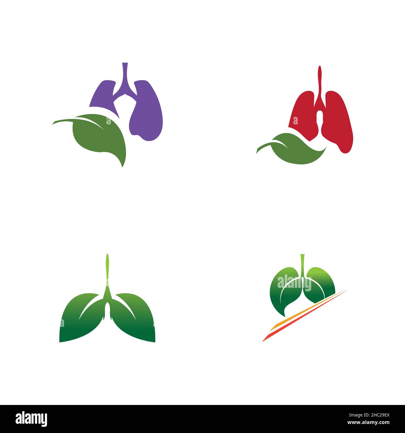 Green Lungs vector logo illustration design template,This logo with ...