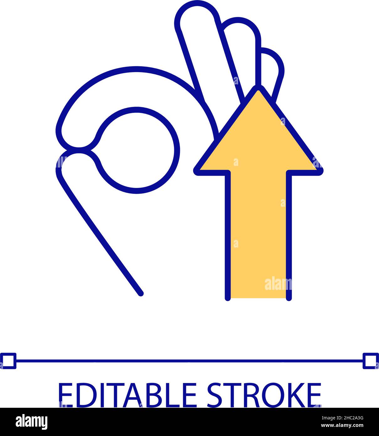 Ok hand gesture RGB color icon Stock Vector Image & Art - Alamy