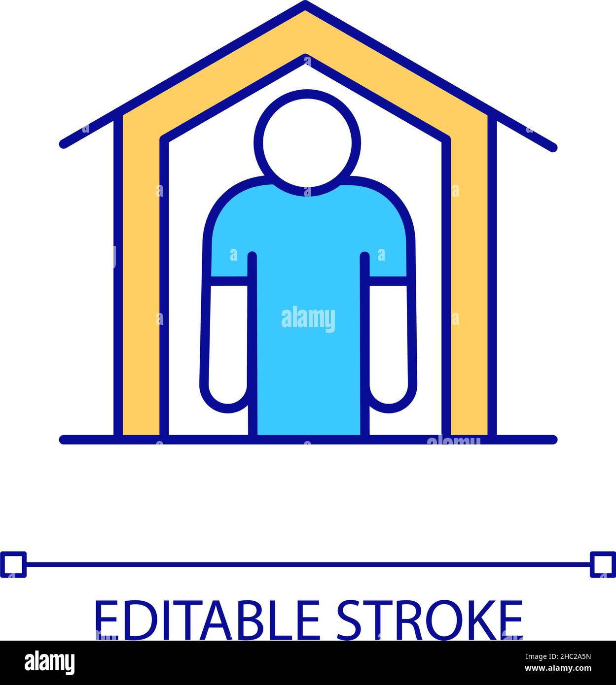 Isolation from society RGB color icon Stock Vector Image & Art - Alamy