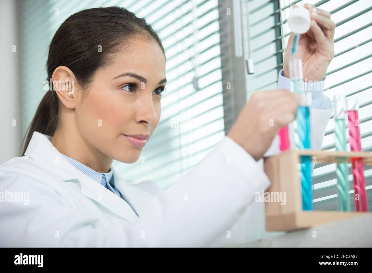 Human hair sample lab hi-res stock photography and images - Alamy