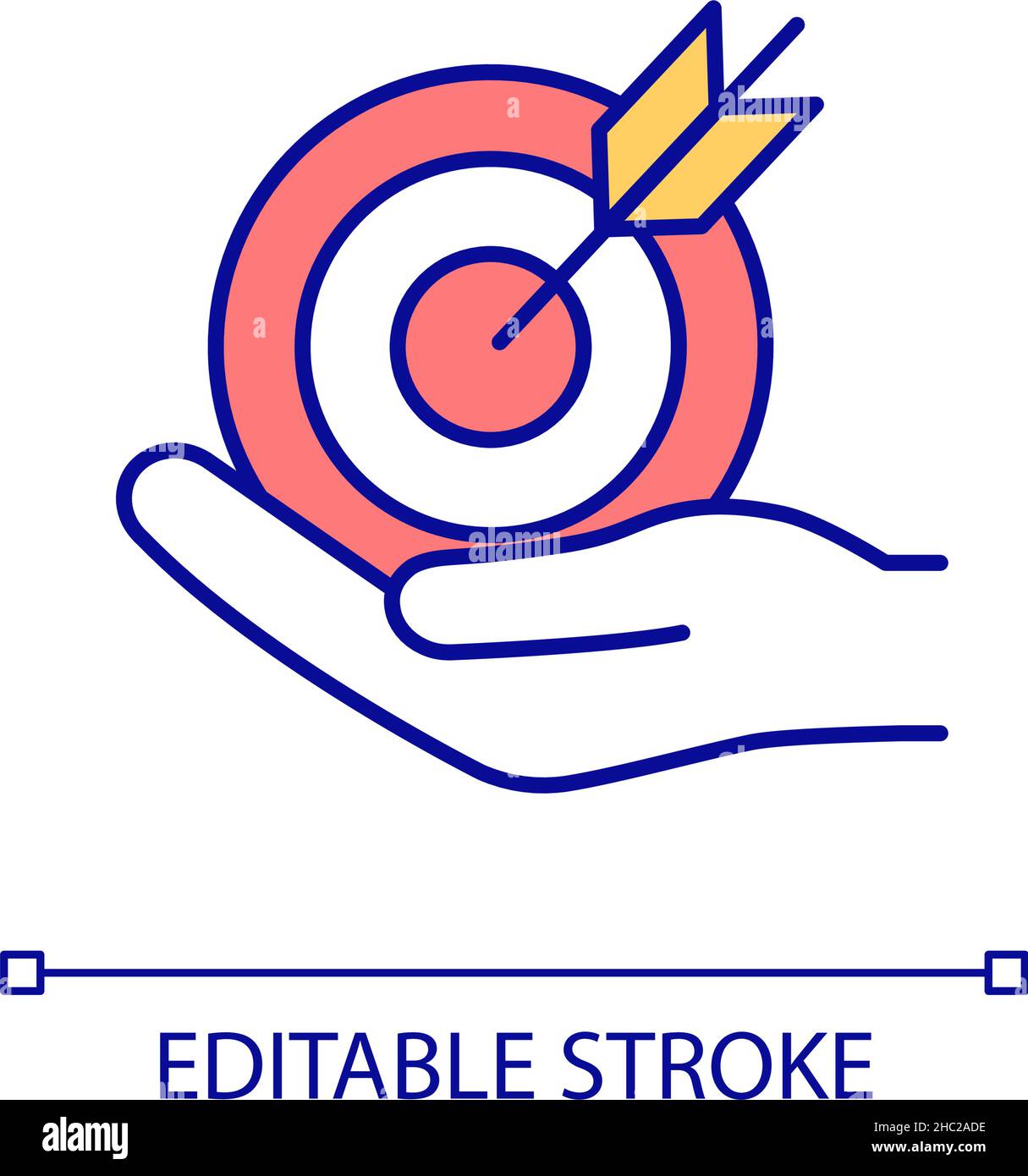 Goal setting RGB color icon Stock Vector Image & Art - Alamy