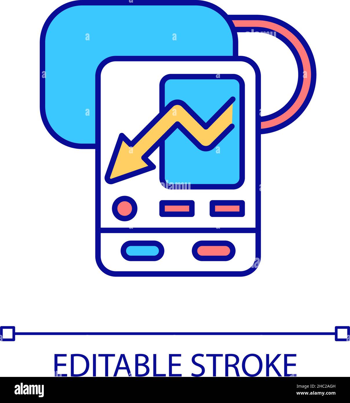 Medical diagnostic device RGB color icon Stock Vector Image & Art - Alamy