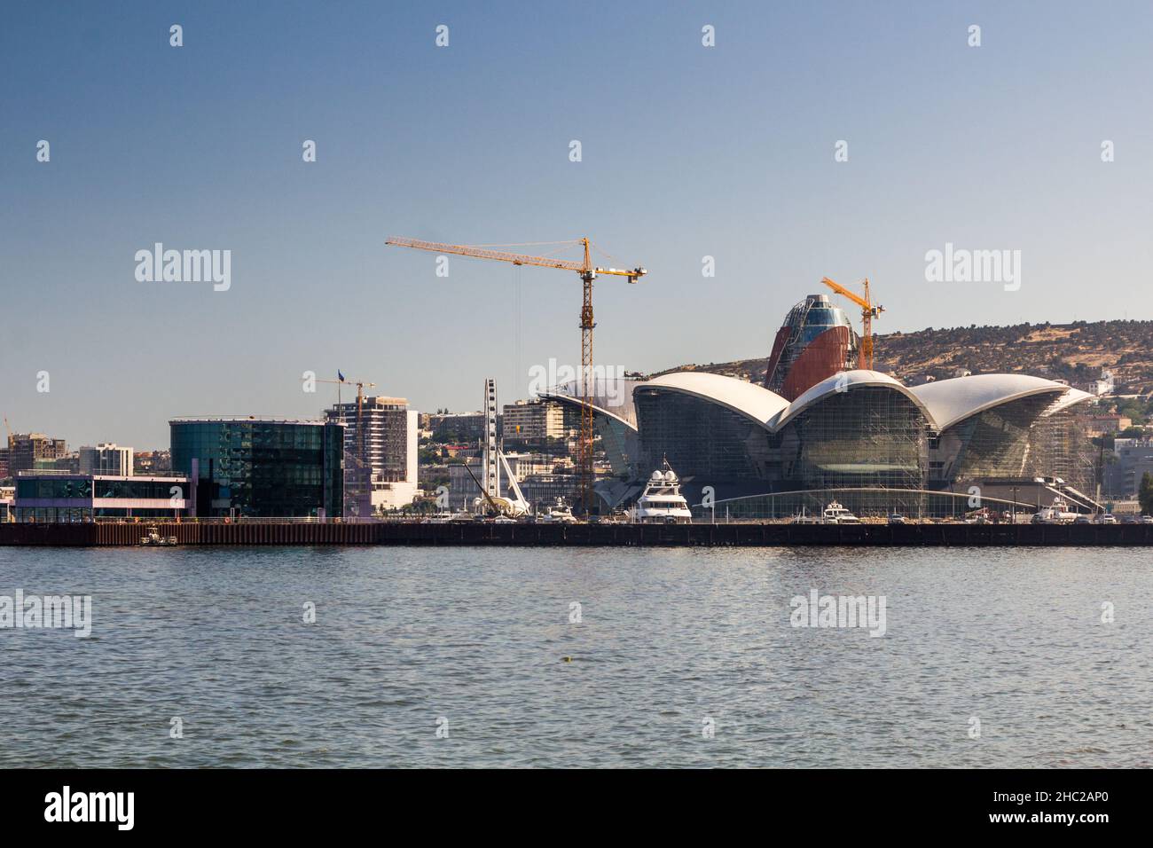 Seaside construction in Baku, Azerbaijan Stock Photo - Alamy