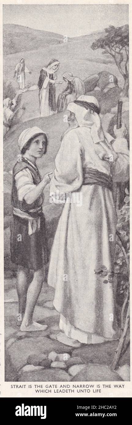 Vintage illustration of stories of the Bible Stock Photo - Alamy