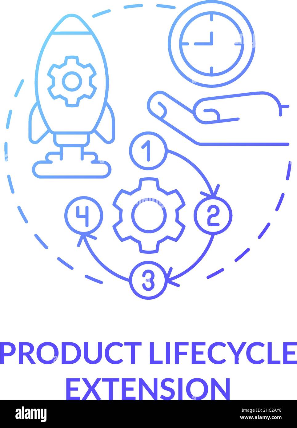 Product lifecycle extension blue gradient concept icon Stock Vector ... Product lifecycle extension blue gradient concept icon Stock Vector ...