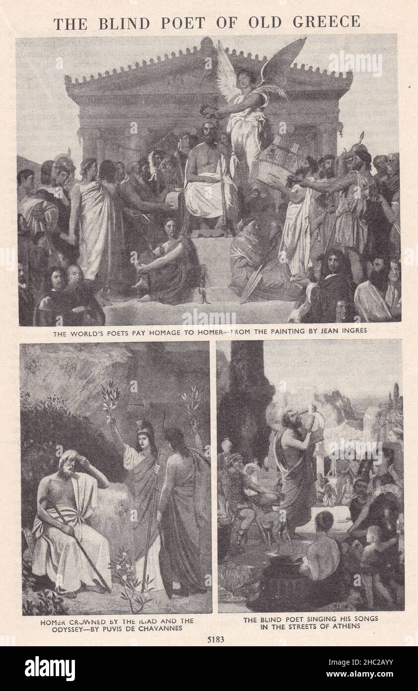 The blind poet of old greece hi-res stock photography and images - Alamy