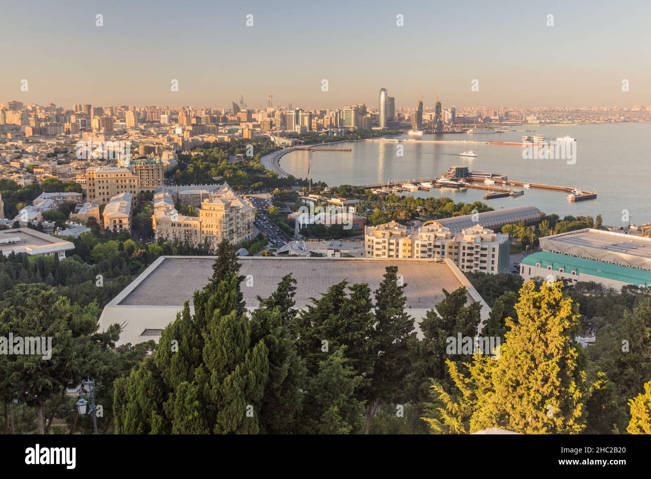 Aerial view of the seaside in Baku, Azerbaijan Stock Photo - Alamy