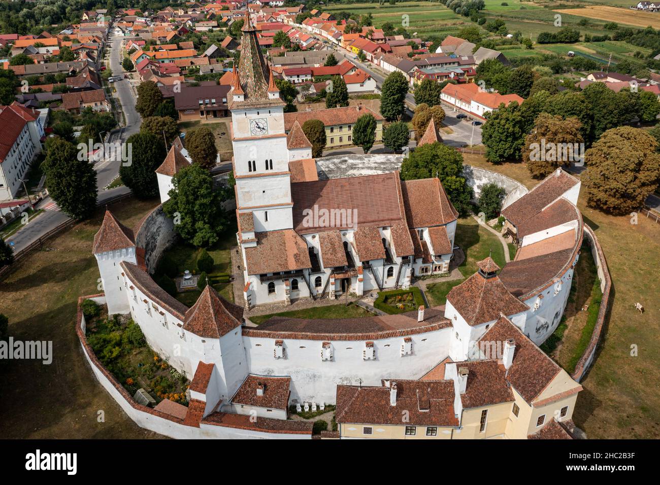 The castle church of harman in Romania Stock Photo - Alamy