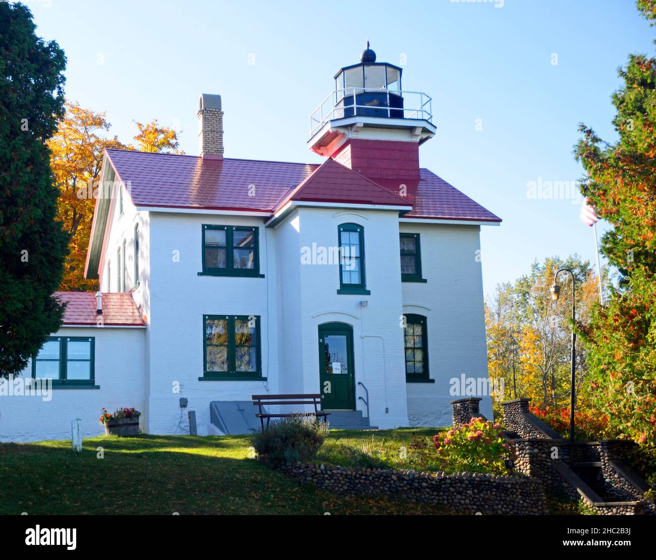 Grand Traverse Light Stock Photo - Alamy