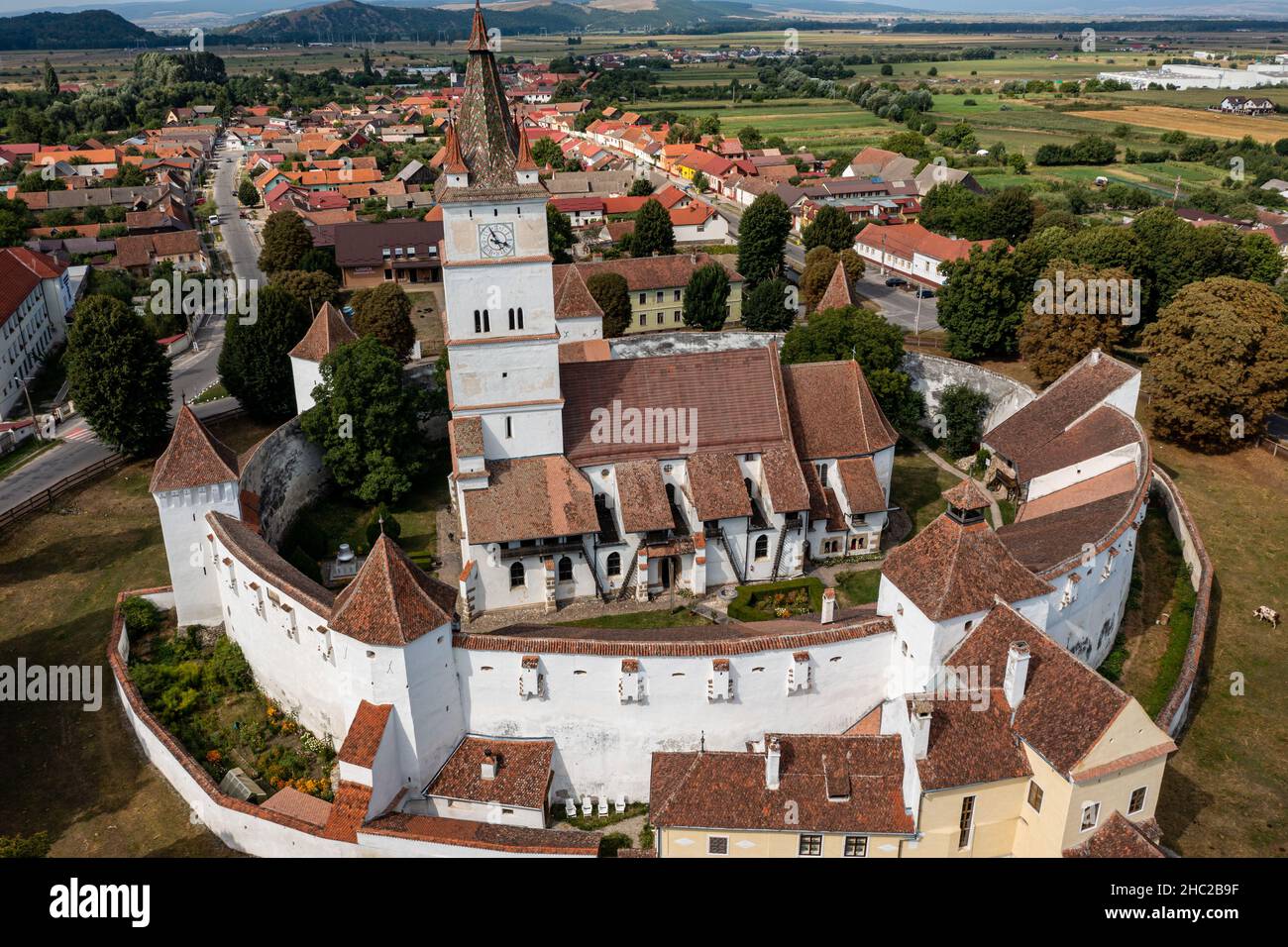 The castle church of harman in Romania Stock Photo - Alamy