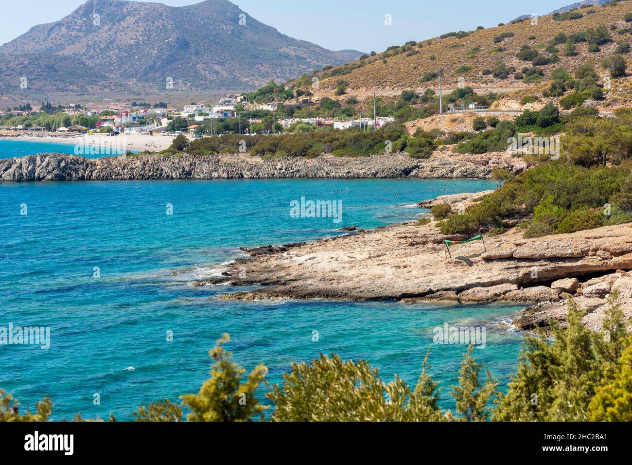 View of Aquarium Bay in Datca. Datca is a district of Mugla Province in ...
