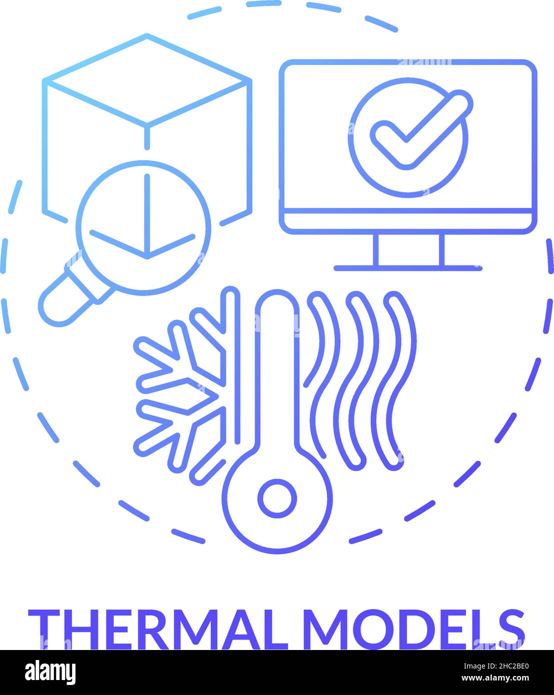 Thermal models blue gradient concept icon Stock Vector Image & Art - Alamy