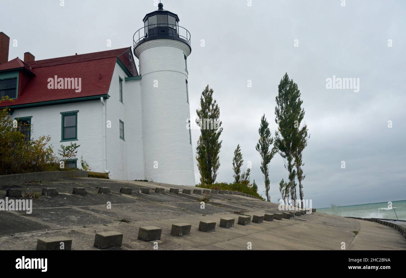 Point Betsie Light Stock Photo - Alamy