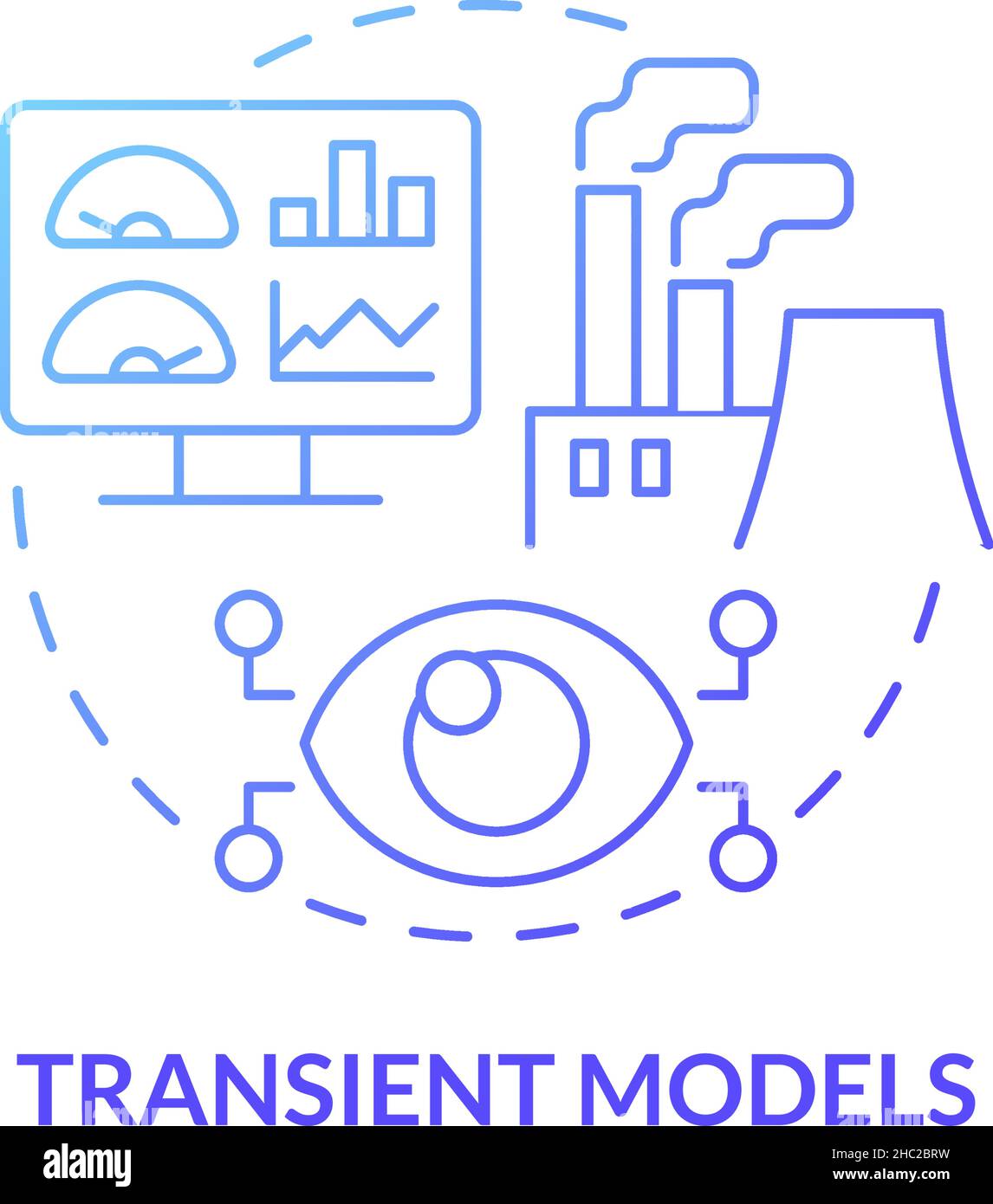 Transient models blue gradient concept icon Stock Vector Image & Art ...