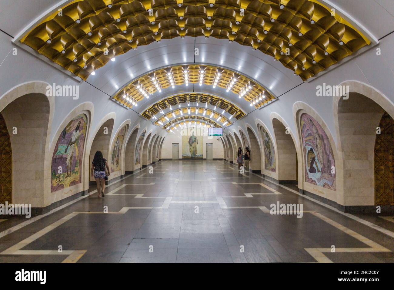 BAKU, AZERBAIJAN - JUNE 18, 2018: Metro station in Baku Azerbaijan ...