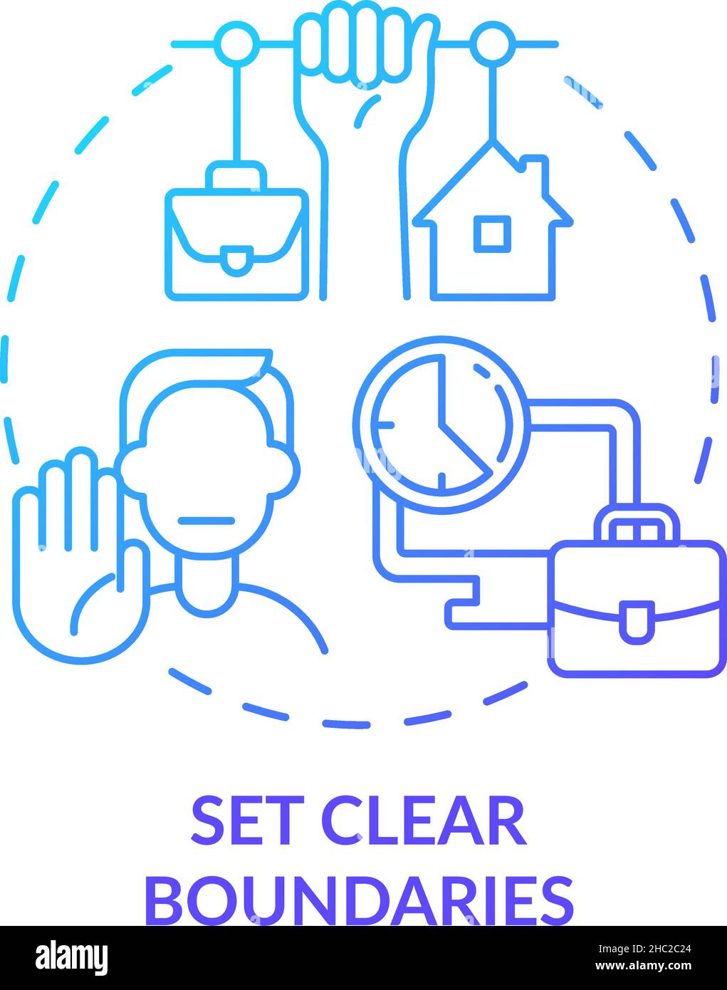Set clear boundaries blue gradient concept icon Stock Vector Image ... Set clear boundaries blue gradient concept icon Stock Vector Image ...