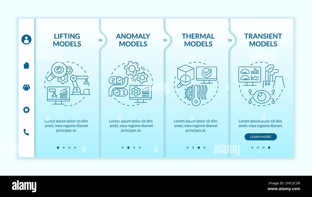 Digital twin models turquoise gradient onboarding template Stock Vector Image & Art - Alamy