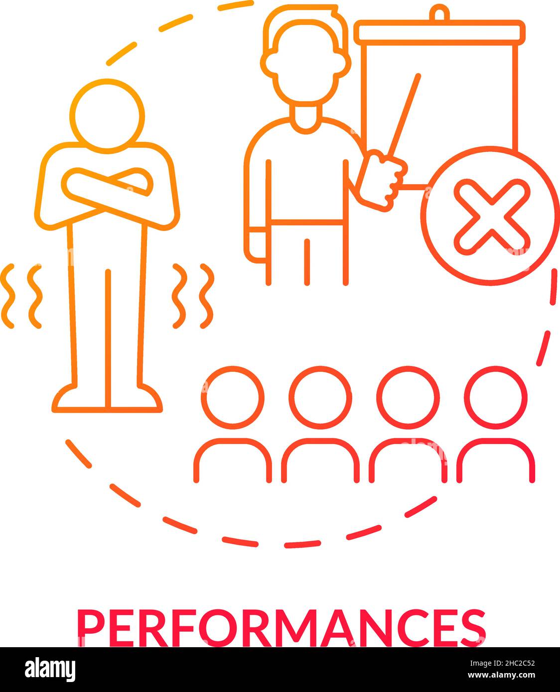 Performances red gradient concept icon Stock Vector Image & Art - Alamy