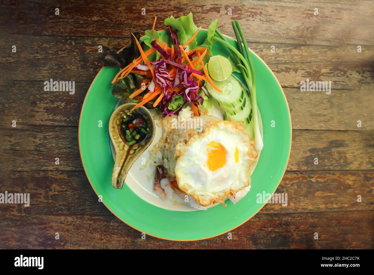 fried rice , stir fried rice with sunny side up egg Stock Photo - Alamy