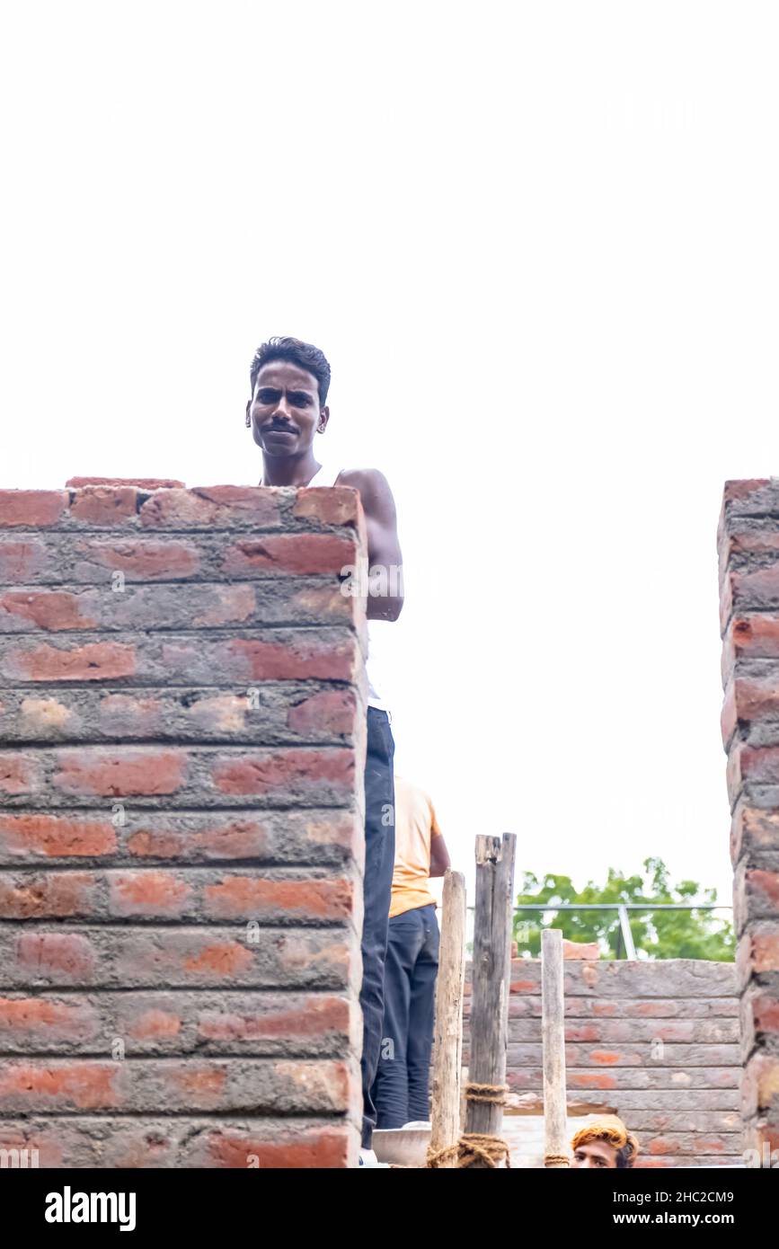 Jawai, Rajasthan, India - September 2021: Indian Labour, Portrait of ...