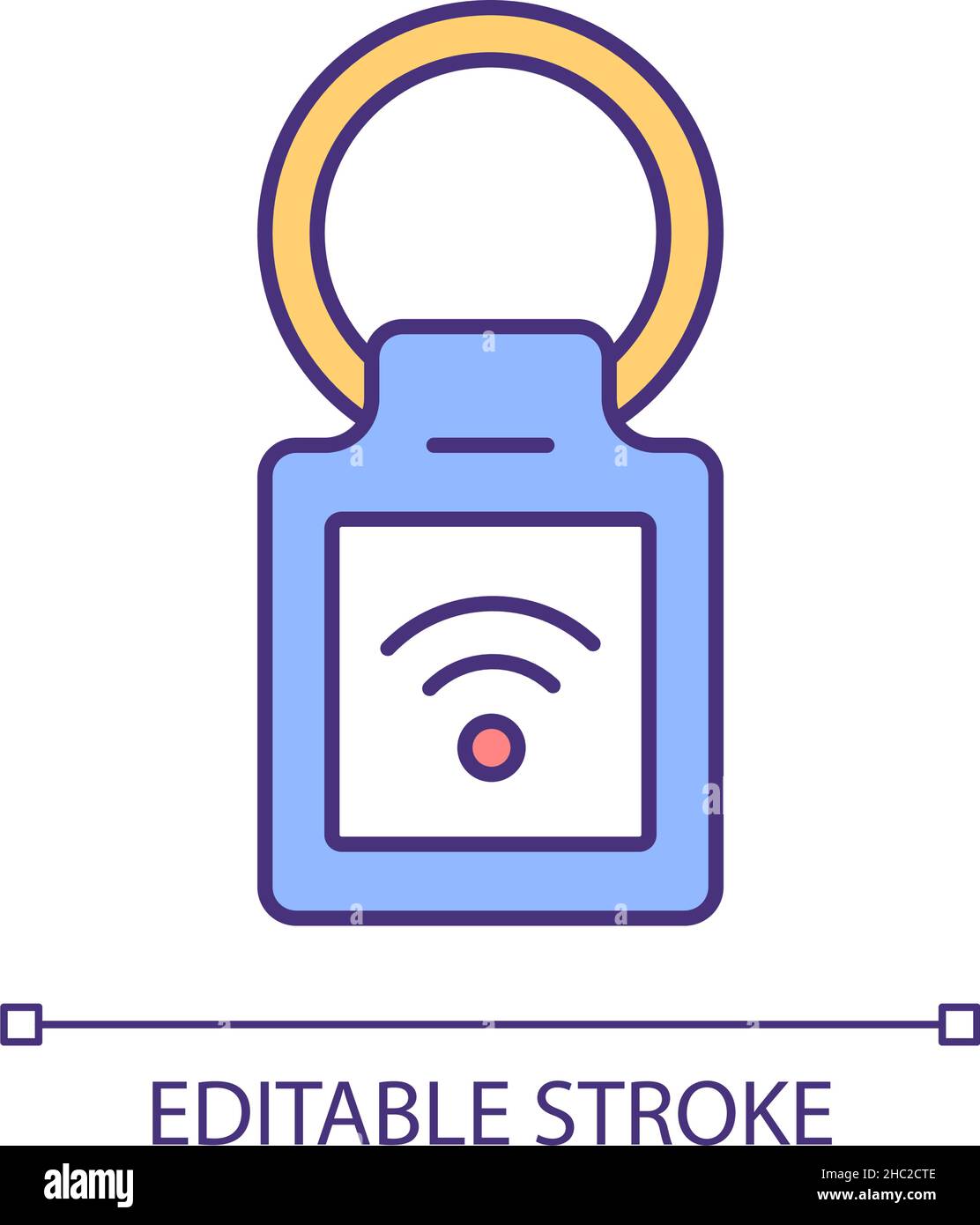 Wireless keychain RGB color icon Stock Vector Image & Art - Alamy