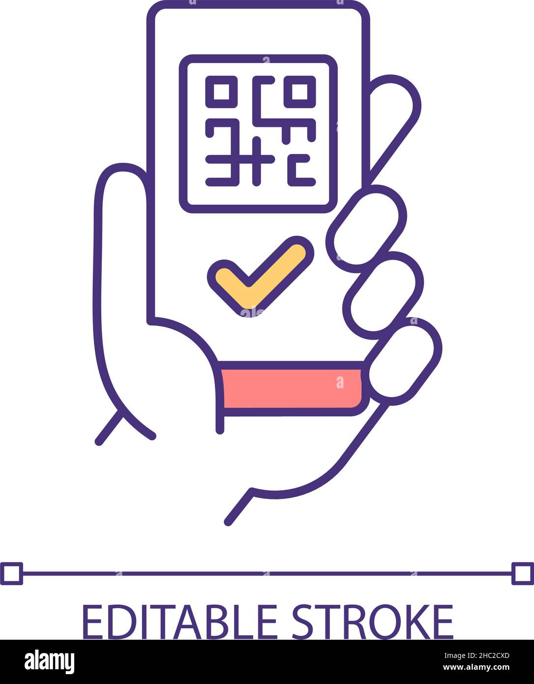 QR code check RGB color icon Stock Vector Image & Art - Alamy