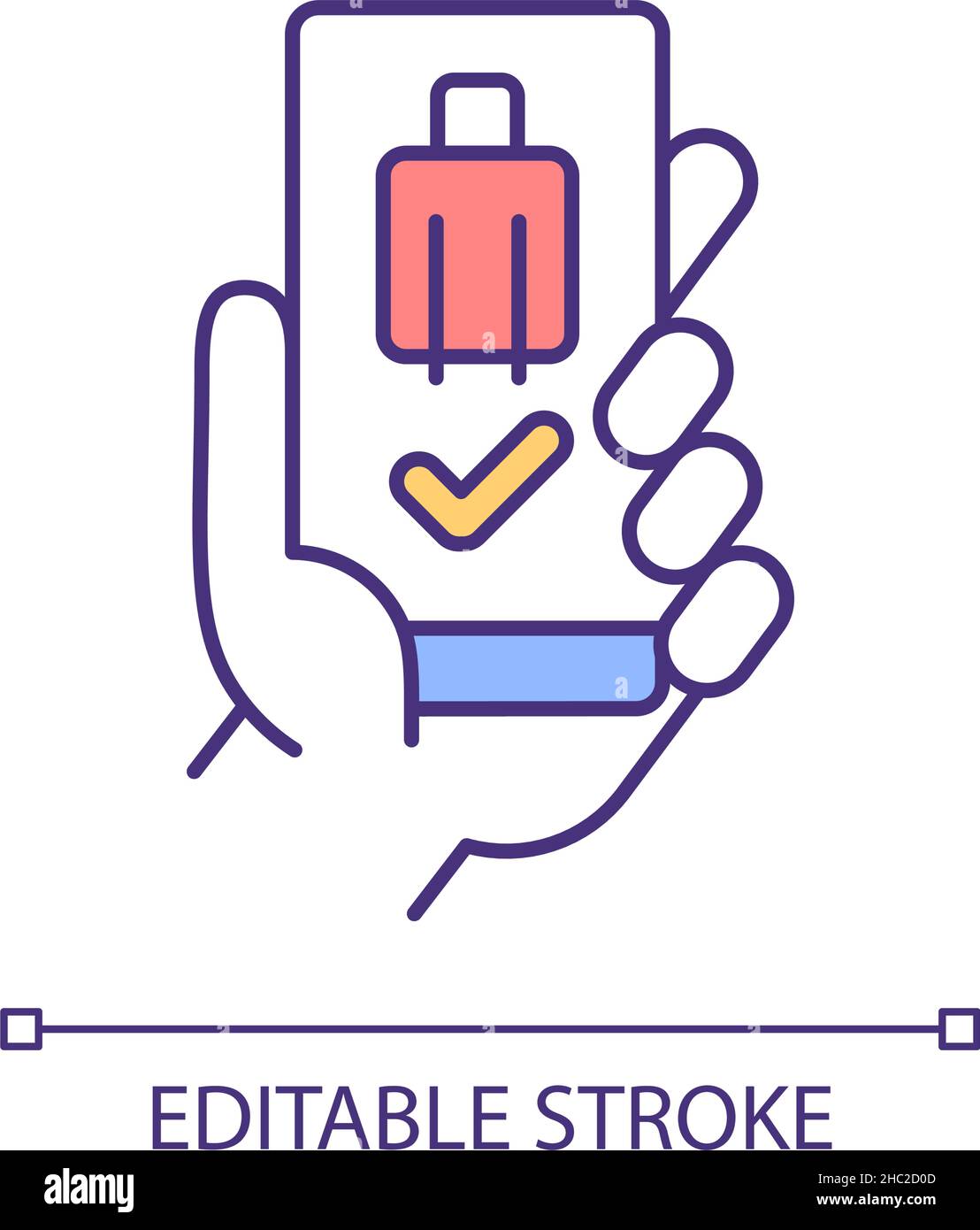 Bag drop off RGB color icon Stock Vector Image & Art - Alamy