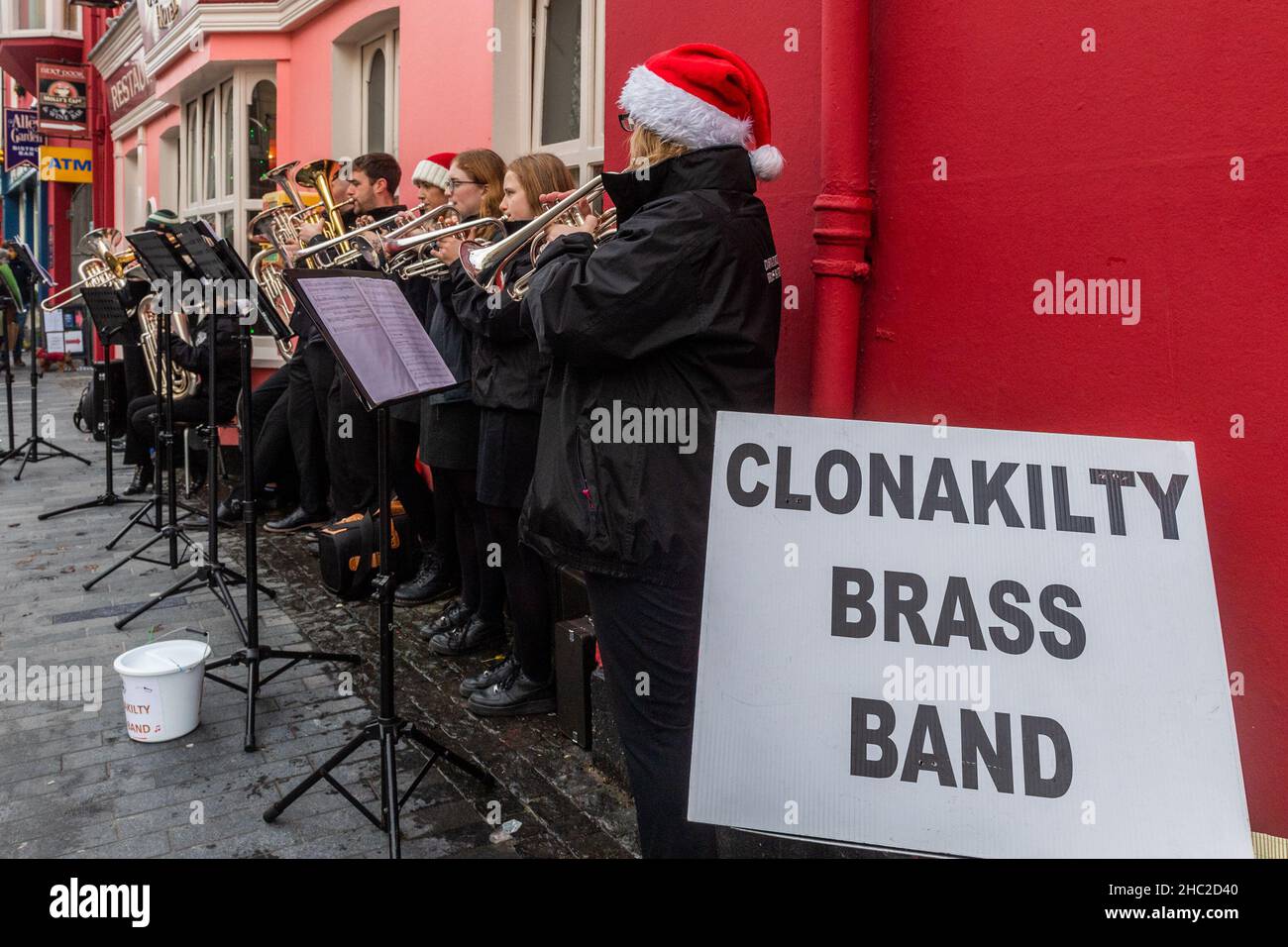 Clonakilty, West Cork, Ireland. 23rd Dec, 2021. Clonakilty Brass Band ...