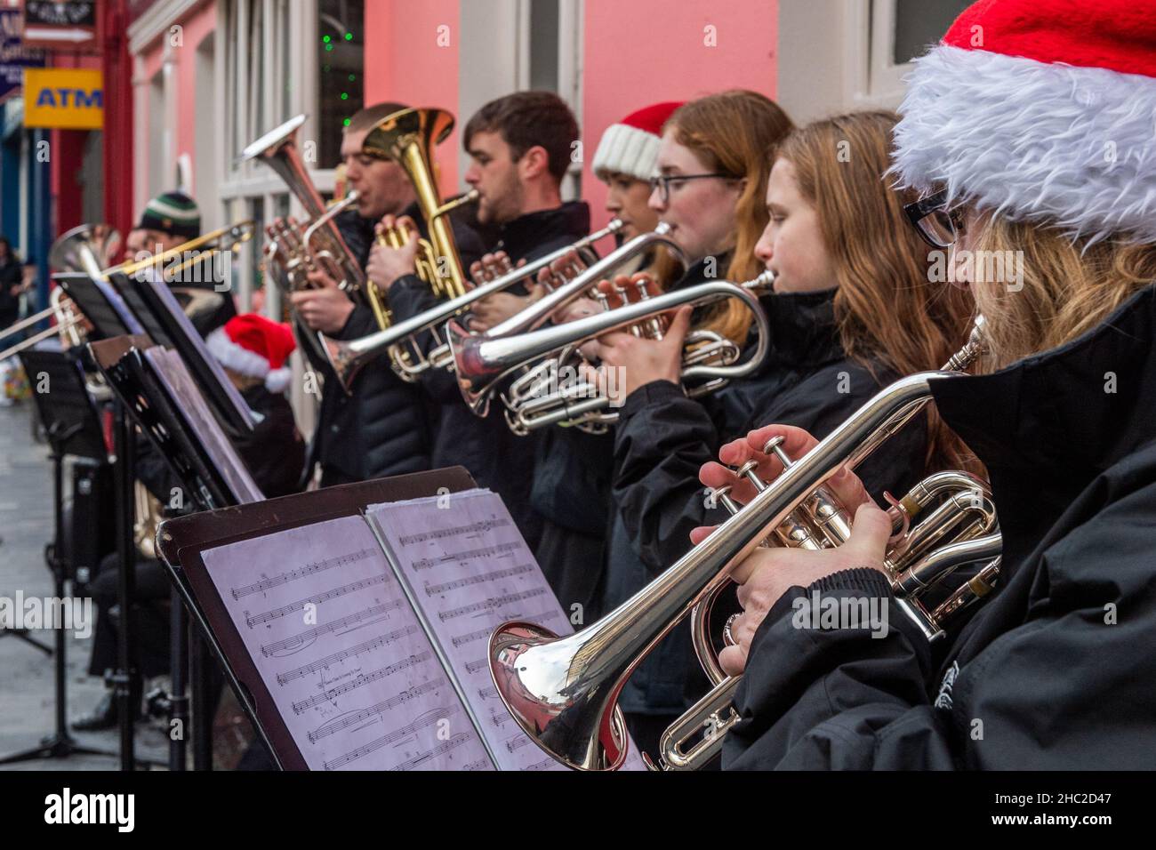 Clonakilty, West Cork, Ireland. 23rd Dec, 2021. Clonakilty Brass Band ...