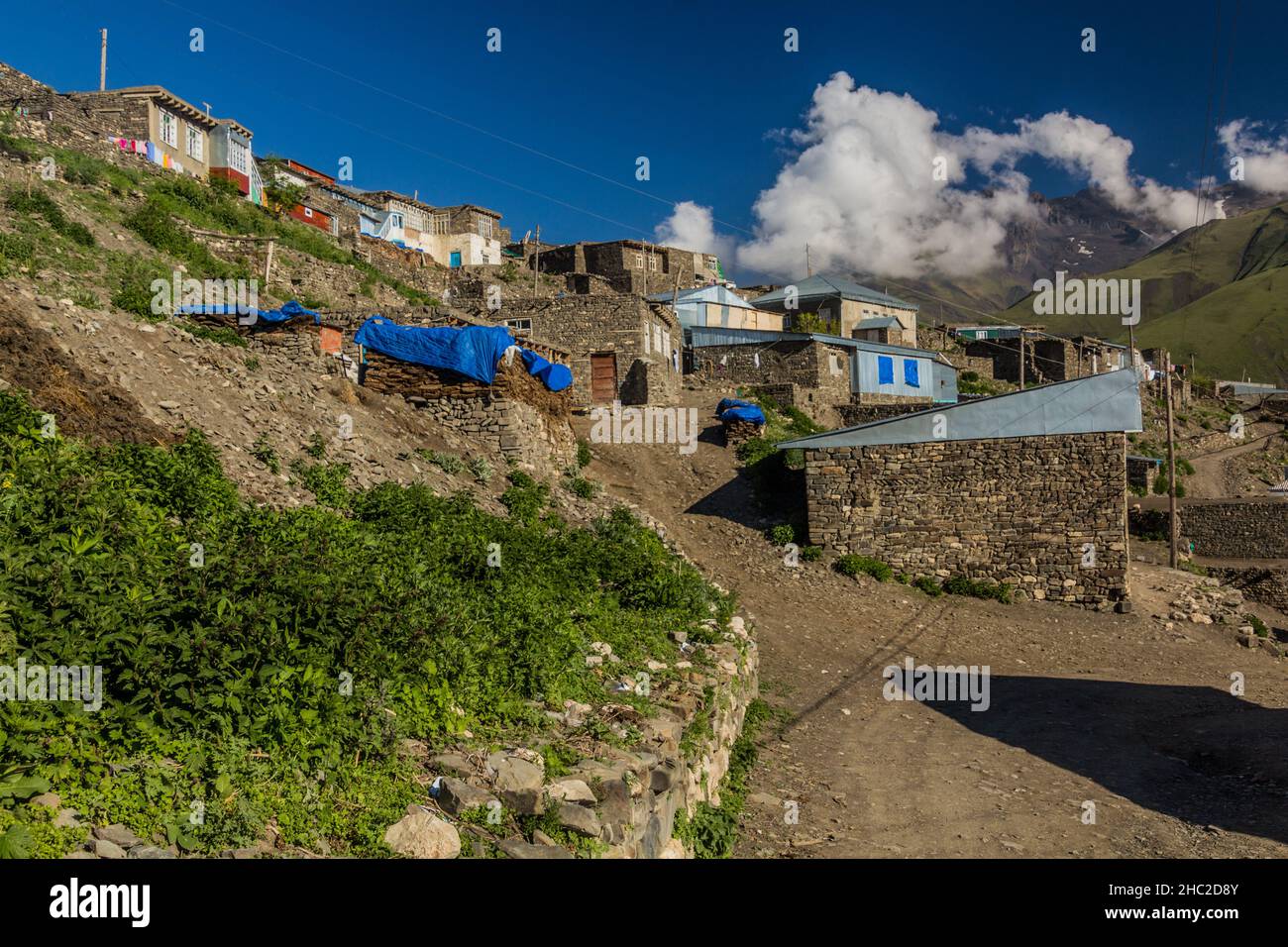 View of Xinaliq Khinalug village, Azerbaijan Stock Photo - Alamy