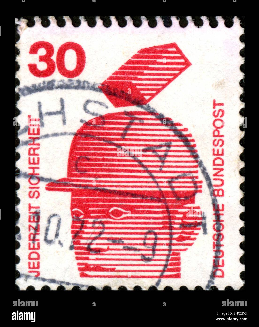 Stamp print in Germany,safety engineering, safety, labor safety Stock ...