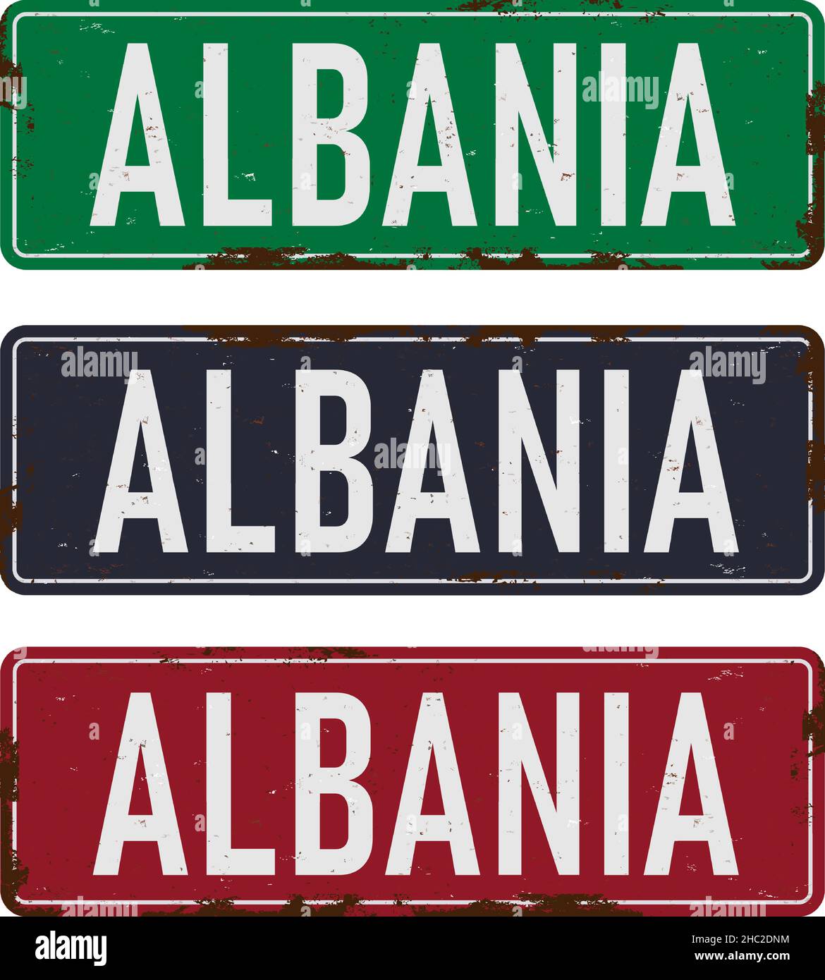 Albania road sign set isolated on white background Stock Vector Image ...