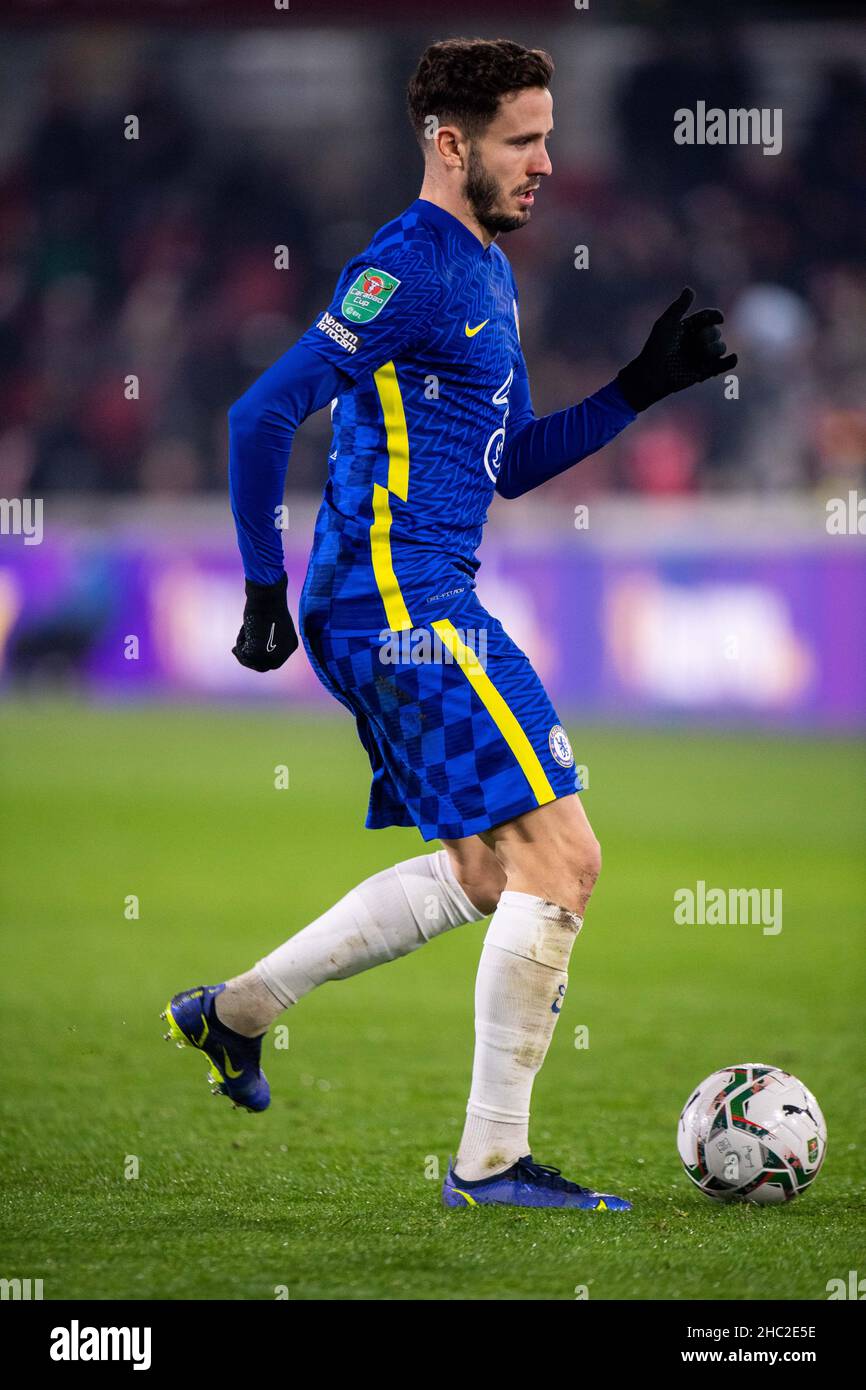 BRENTFORD, ENGLAND - DECEMBER 22: Saul during the Carabao Cup Quarter ...