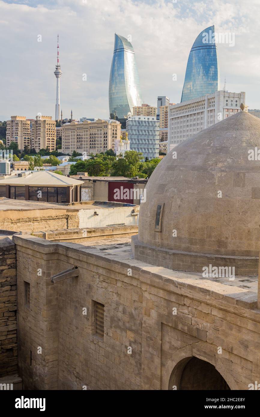 Baku skyline panorama hi-res stock photography and images - Alamy