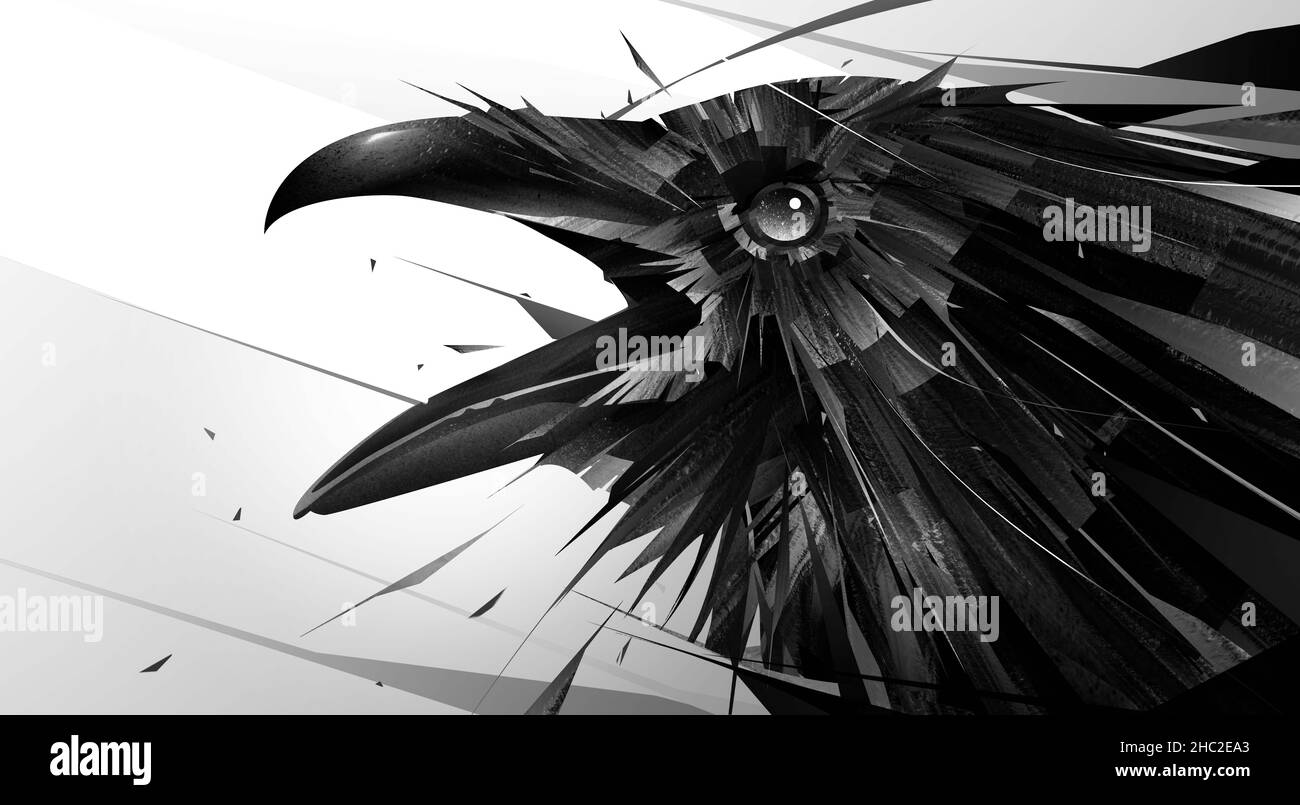 Raven drawing hi-res stock photography and images - Alamy