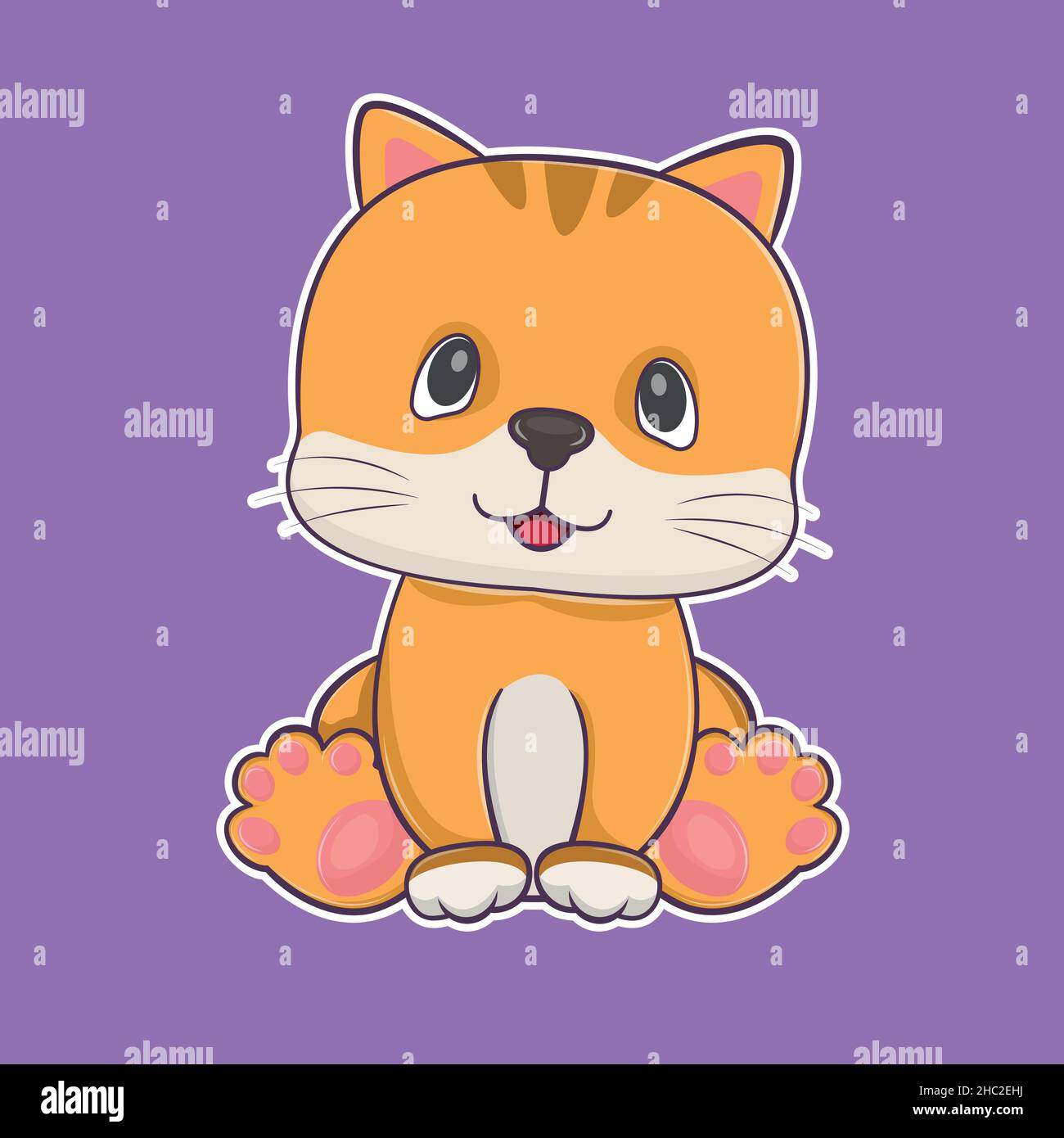 Baby cat cartoon hi-res stock photography and images - Alamy
