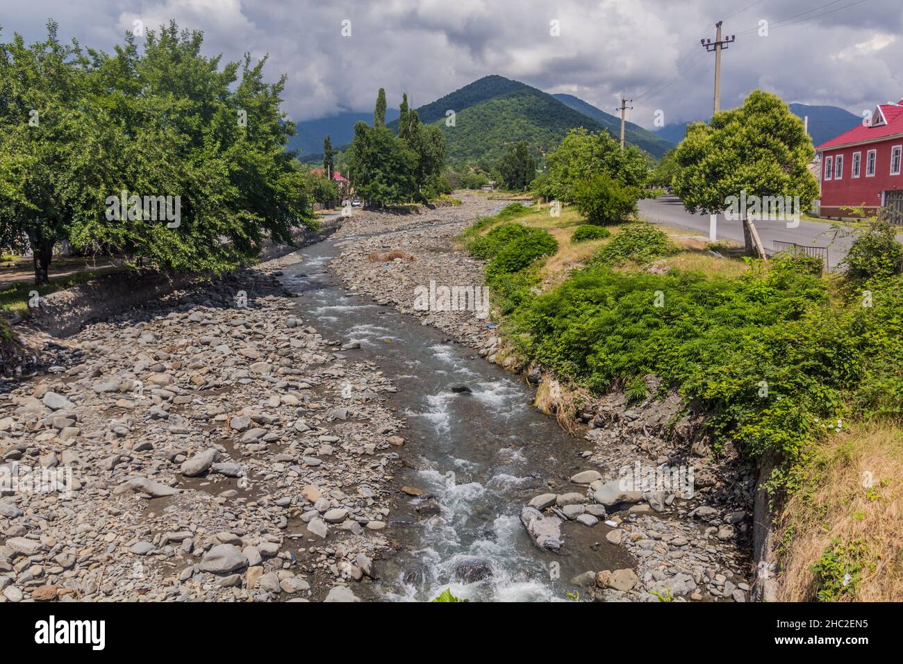 Small stream in Zaqatala, Azerbaijan Stock Photo - Alamy