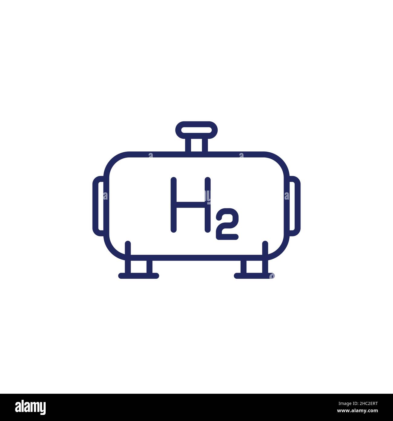 hydrogen gas tank line icon on white Stock Vector Image & Art - Alamy