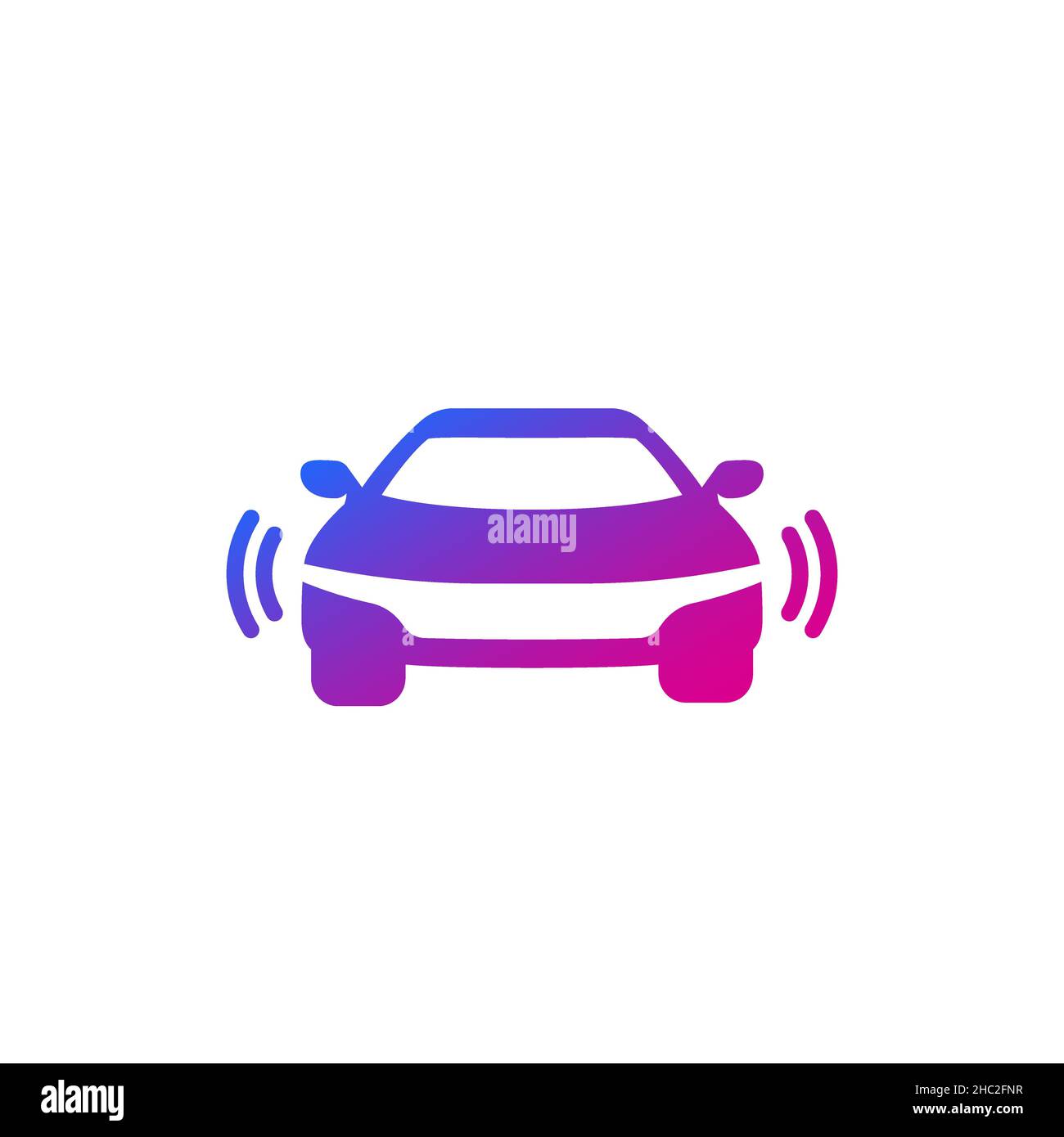 Advanced driver-assistance system icon on white Stock Vector Image ...