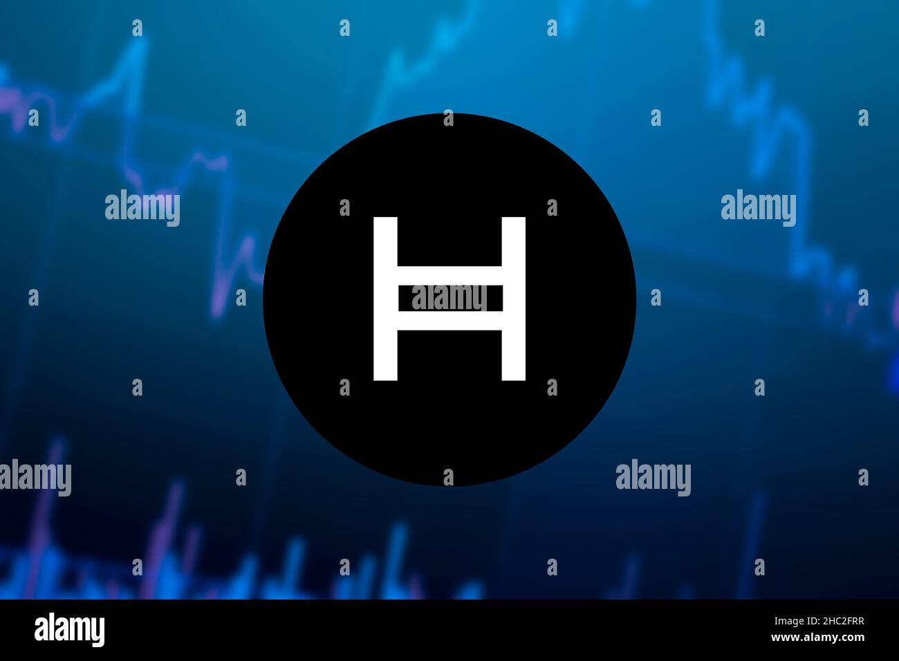 Hedera HBAR Cryptocurrency. HBAR coin growth chart on the exchange ...