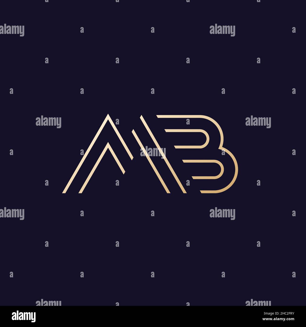 MB letters logo, line monogram design Stock Vector Image & Art - Alamy