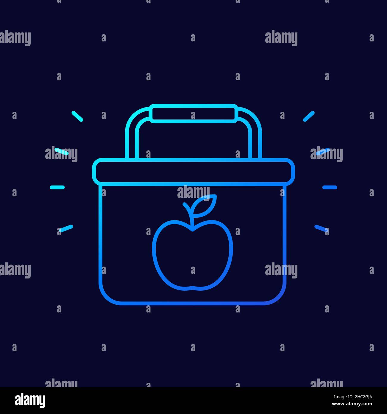 Lunchbag illustration Stock Vector Images - Alamy
